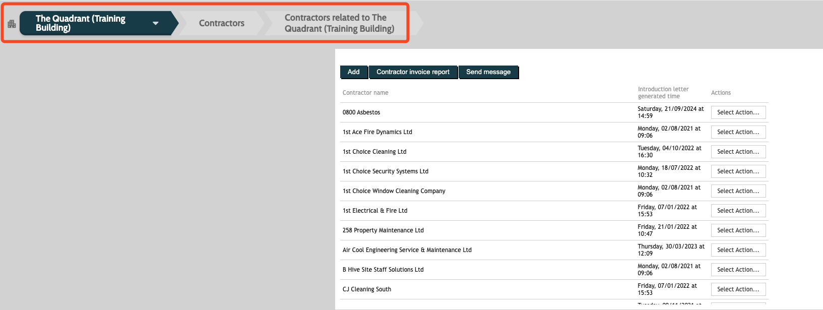Contractor List – B-Hive Partners